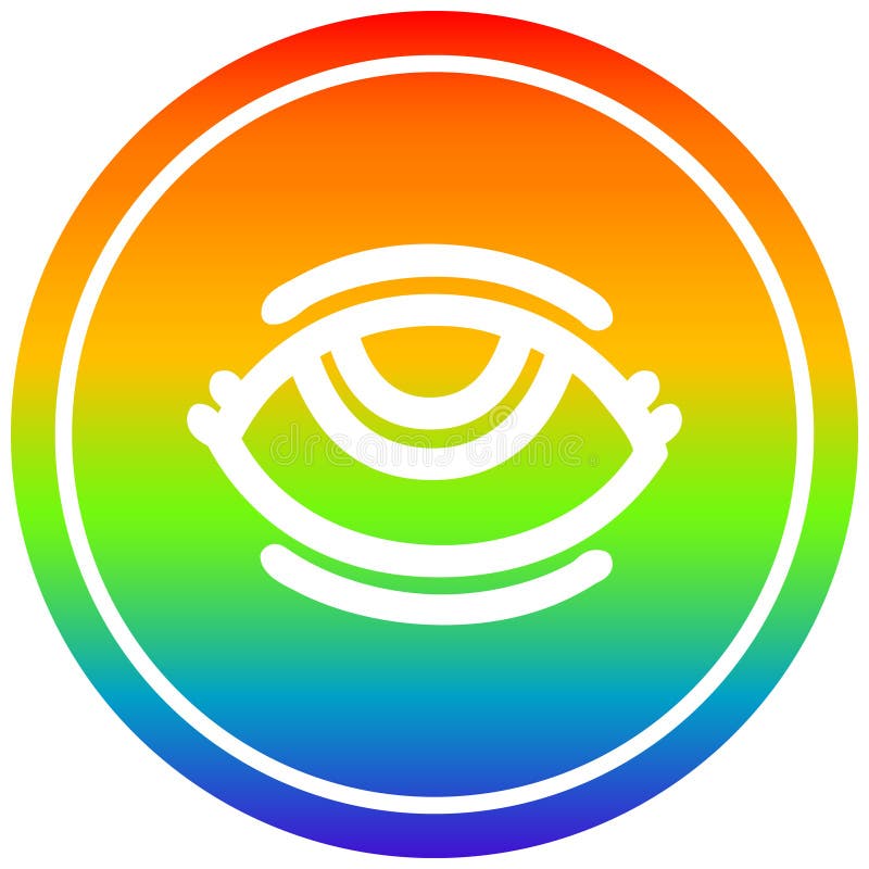 A Creative Eye Symbol Circular in Rainbow Spectrum Stock Vector ...
