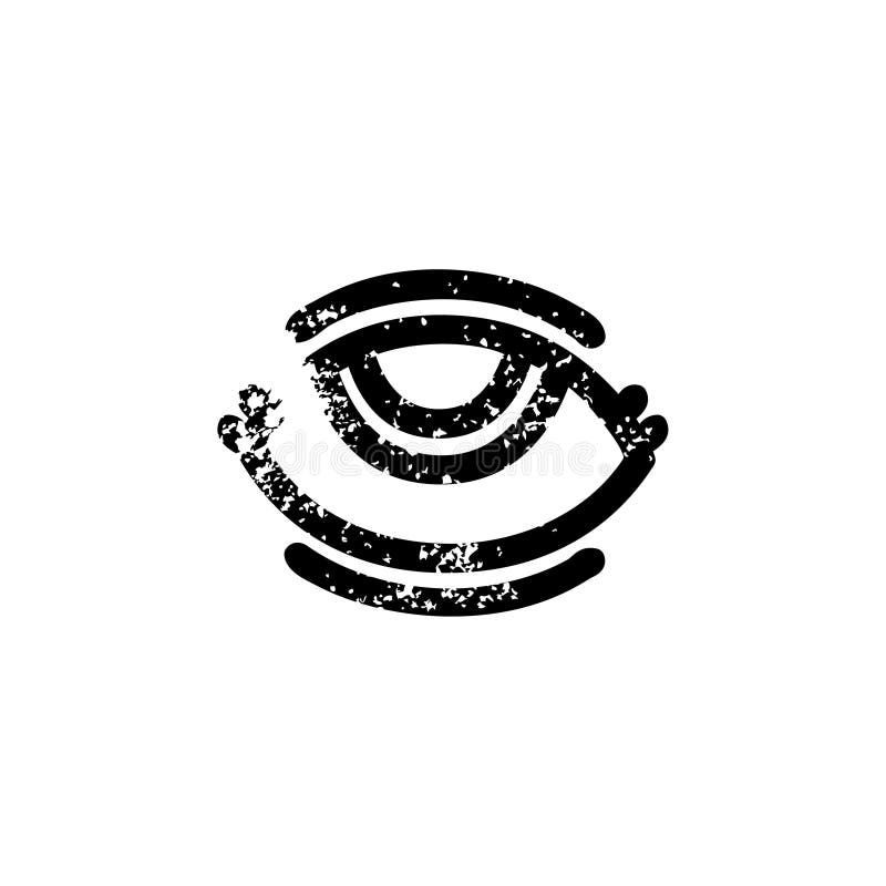 A Creative Eye Symbol Distressed Icon Stock Vector - Illustration of ...