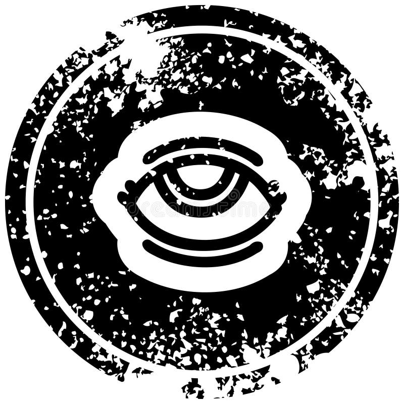 A Creative Eye Symbol Distressed Icon Stock Vector - Illustration of ...