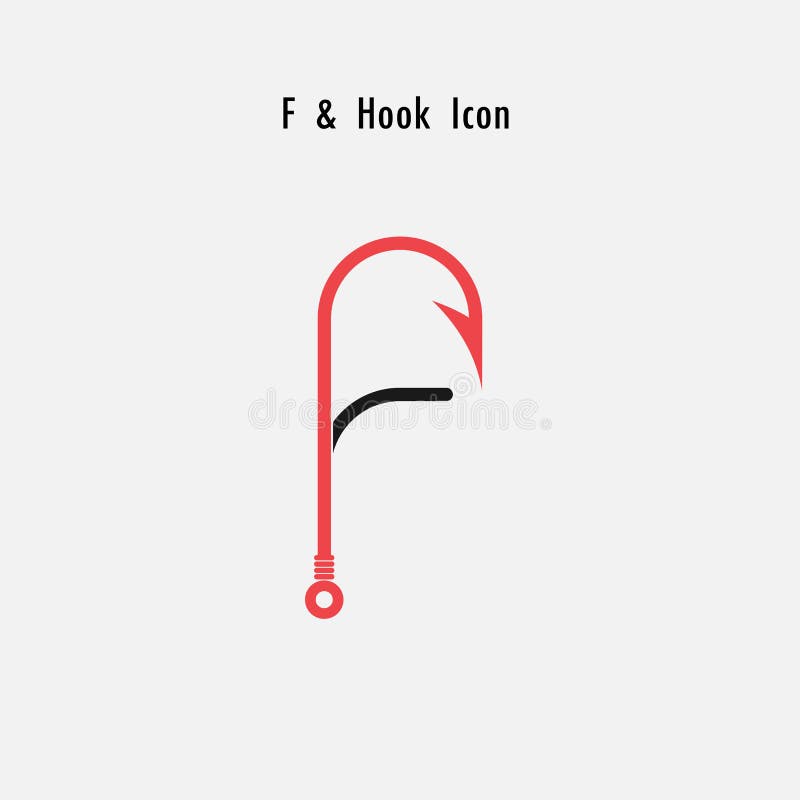Creative F- Letter Icon Abstract and Hook Icon Design Vector Template ...