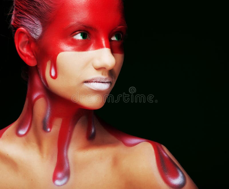 Creative face-art stock photo. Image of macro, health - 15112022