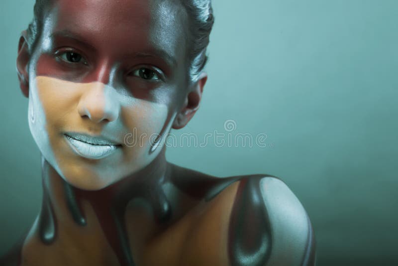 Creative face paint stock photo. Image of face, element - 5554822