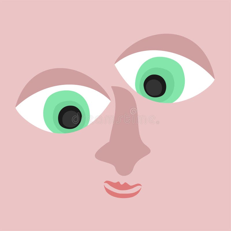 Creative face draw stock vector. Illustration of mask - 97389594