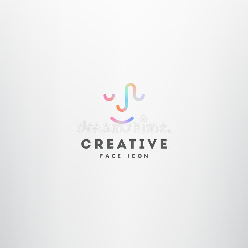 Creative Face Logo Vector Illustration Stock Vector - Illustration of ...