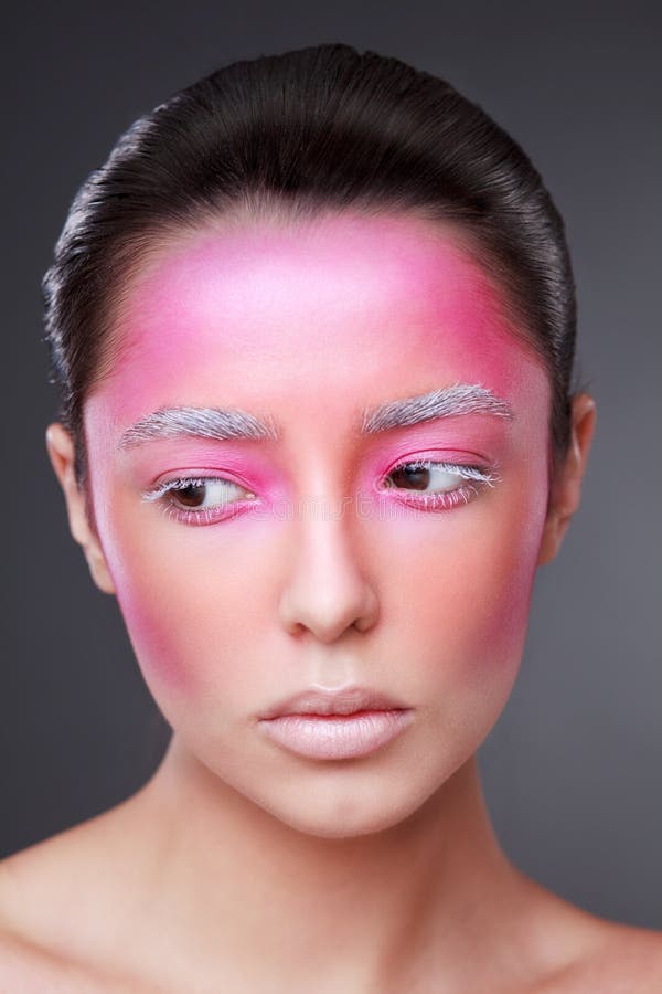 Creative Face Paint Portrait Stock Photo - Image of beautiful, brunette ...