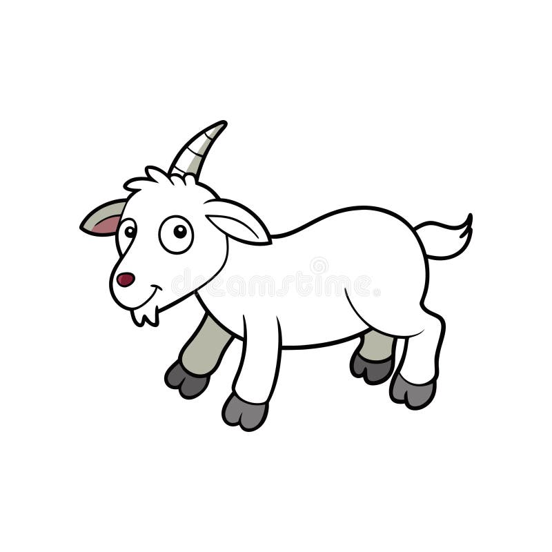 Creative Fainting Goat Coloring Activity Stock Photo - Illustration of ...
