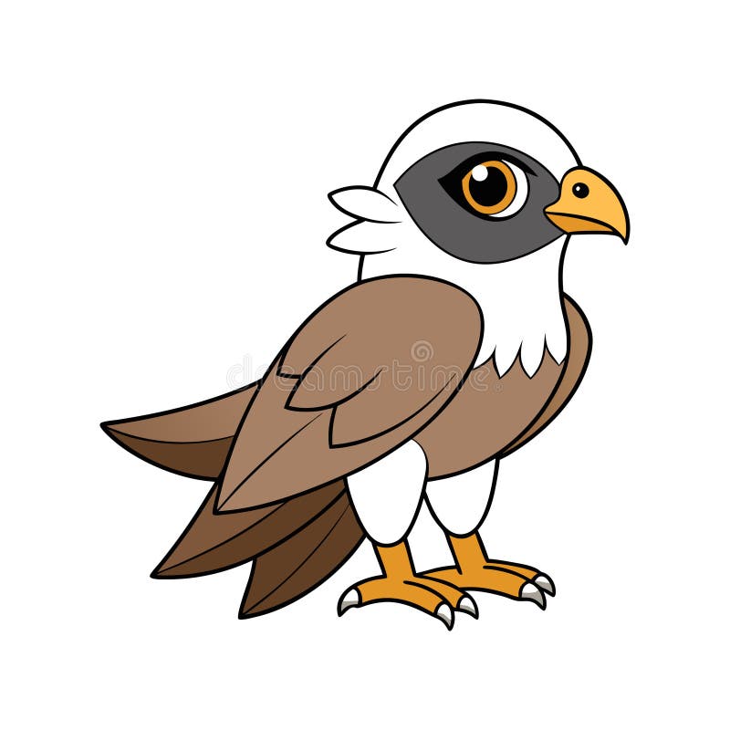 Creative Falcon Coloring Activity Stock Illustration - Illustration of ...