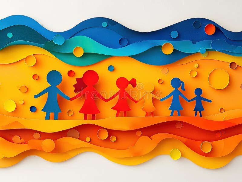 A Creative Family Cutout Design, Symbolizing the Connection and ...