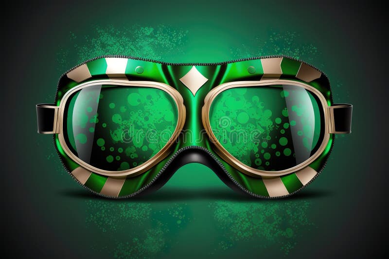 Clover in Shape of Minion Goggles, Generative AI. Stock Illustration ...