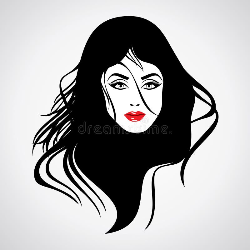 Creative Fashion Women Portrait, Stock Vector - Illustration of girl ...