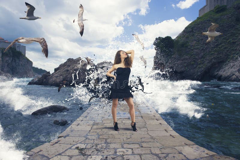 Creative fashion stock image. Image of lifestyle, female - 32767955