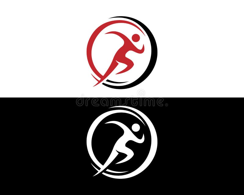 Creative Fast Run People Concept Logo Stock Vector - Illustration of ...