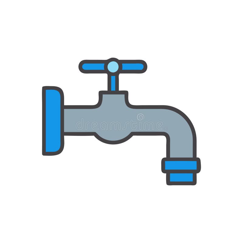 Creative Faucet Handle Illustration for Bathroom Designs Stock Vector ...