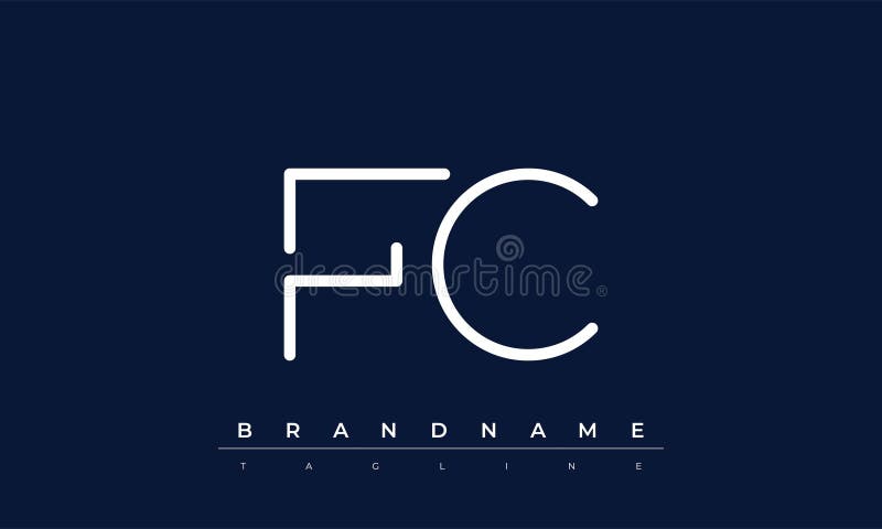 Creative FC Letter Initial Logo Vector Image Stock Vector ...