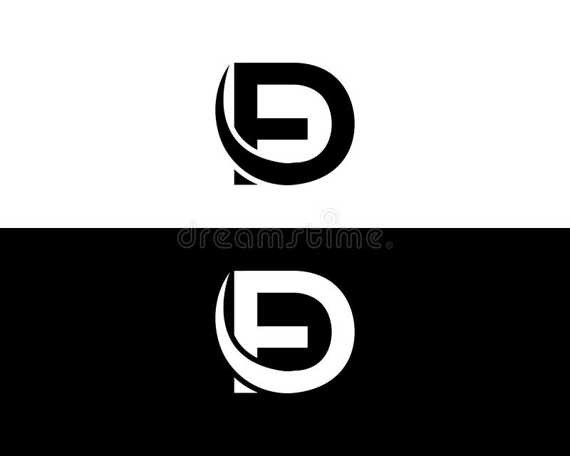 Creative FD and DF Letter Logo Design Modern Professional Stock Vector ...