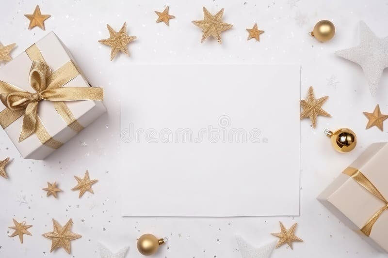 Creative Festive Composition: Blank Card Stock Illustration ...