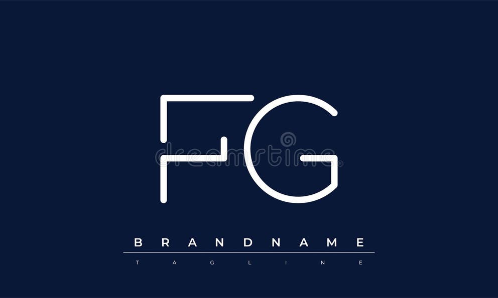 Creative FG Letter Initial Logo Vector Image Stock Vector ...