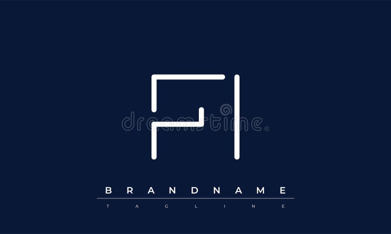 Creative FI Letter Initial Logo Vector Image Stock Vector ...