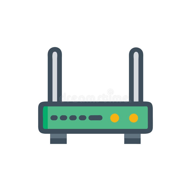 Creative Fiber Optic Modem Design Icon Stock Illustration ...