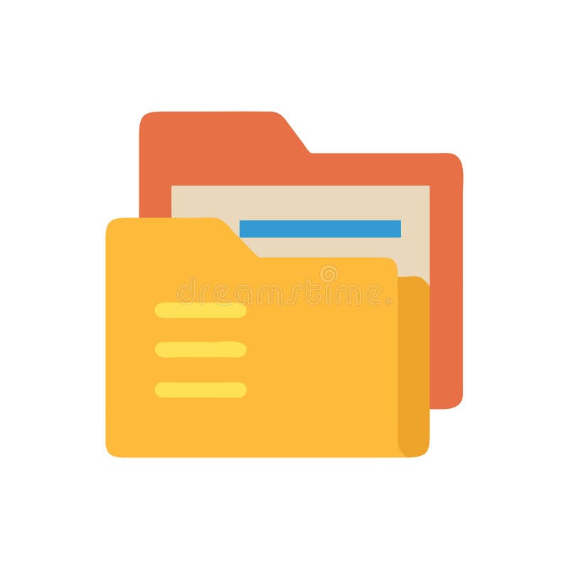 Creative File Folder Icon for Files Stock Vector - Illustration of ...