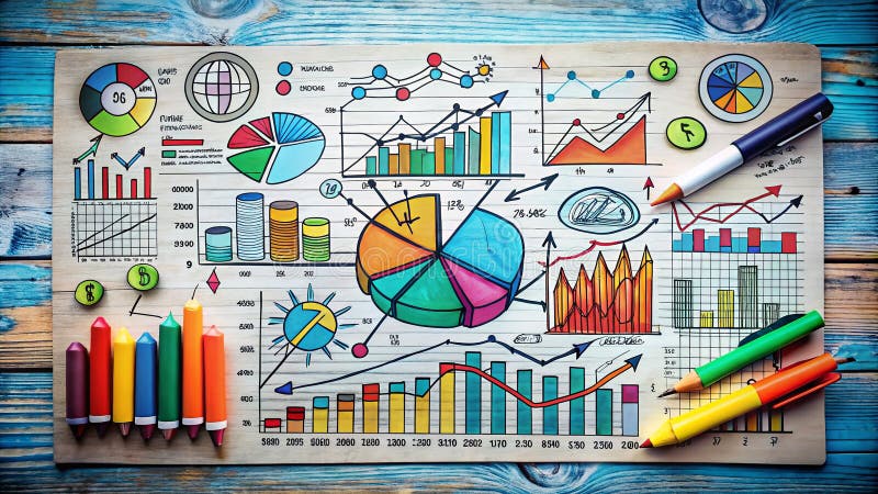 Creative Financial Analysis Visualizations HandDrawn Doodle Charts and ...