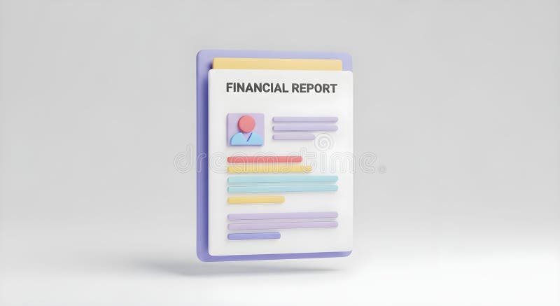 Creative Financial Report Design Featuring Colorful Elements and Modern ...