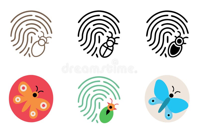 Creative Fingerprint and Insect Illustrations, Combining Unique ...