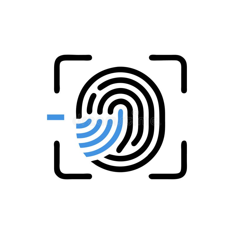 Creative Fingerprint Sensor Design Icon Stock Photo - Illustration of ...