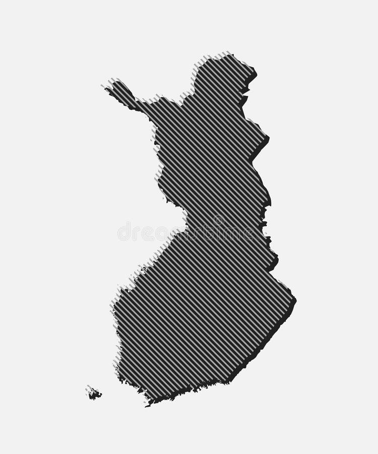 Creative Finland. Map and Wooden Road Sign with Cute Owls Stock Vector ...