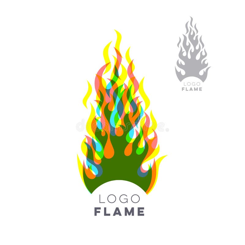 Creative Fire Flame Logo Design Concept Stock Vector - Illustration of ...