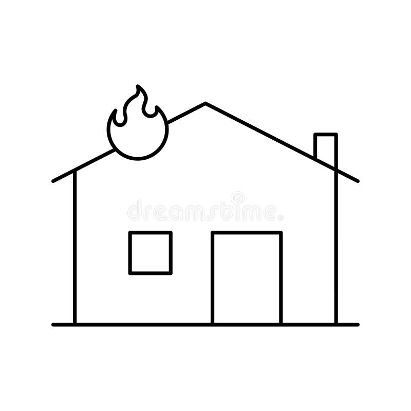 Creative Fire House Icon Vector Stock Vector - Illustration of sign ...