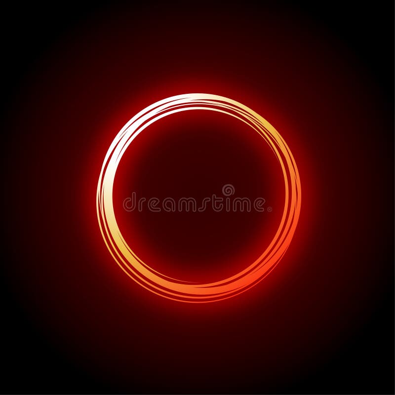 Creative fire light circle stock vector. Illustration of bright - 108545368