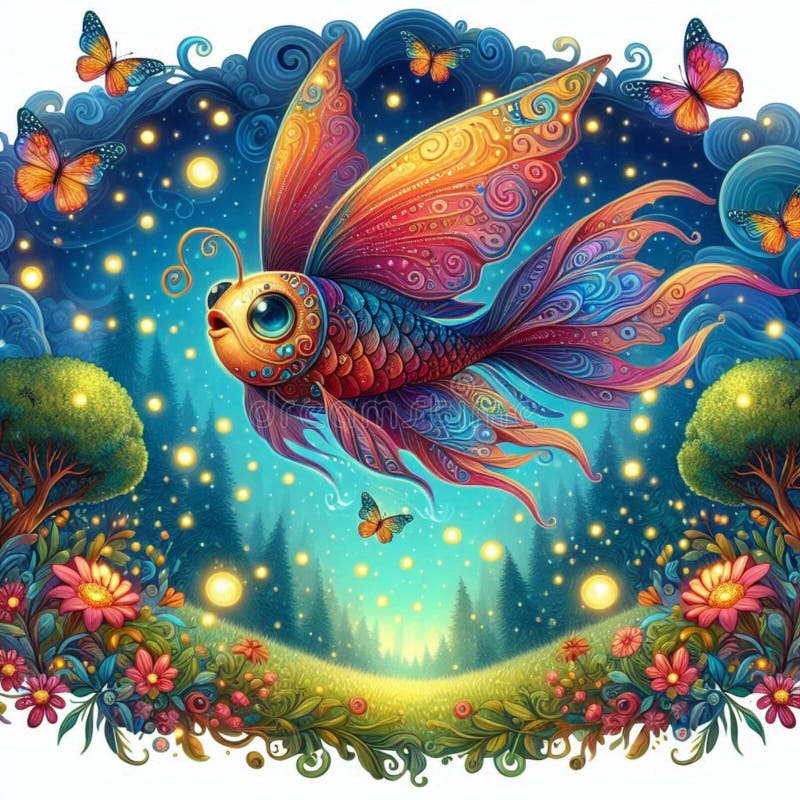 Creative Fish Design, Symbol of Faith, Generative AI. Stock ...