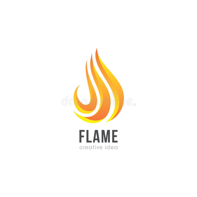 Creative Flame Concept Logo Design Template Stock Vector - Illustration ...