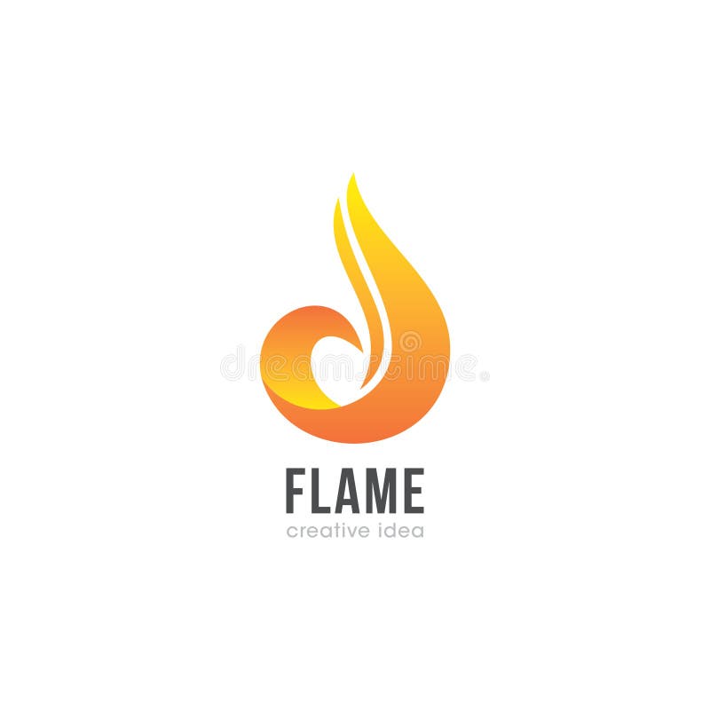 Creative Flame Concept Logo Design Template Stock Vector - Illustration ...