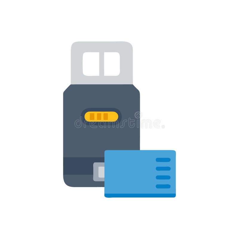 Creative Flash Memory Card Reader Design Icon Stock Illustration ...