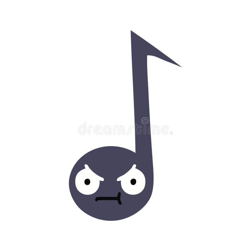 Cartoon Musical Note Music Song Cute Illustration Retro Freehand Free ...