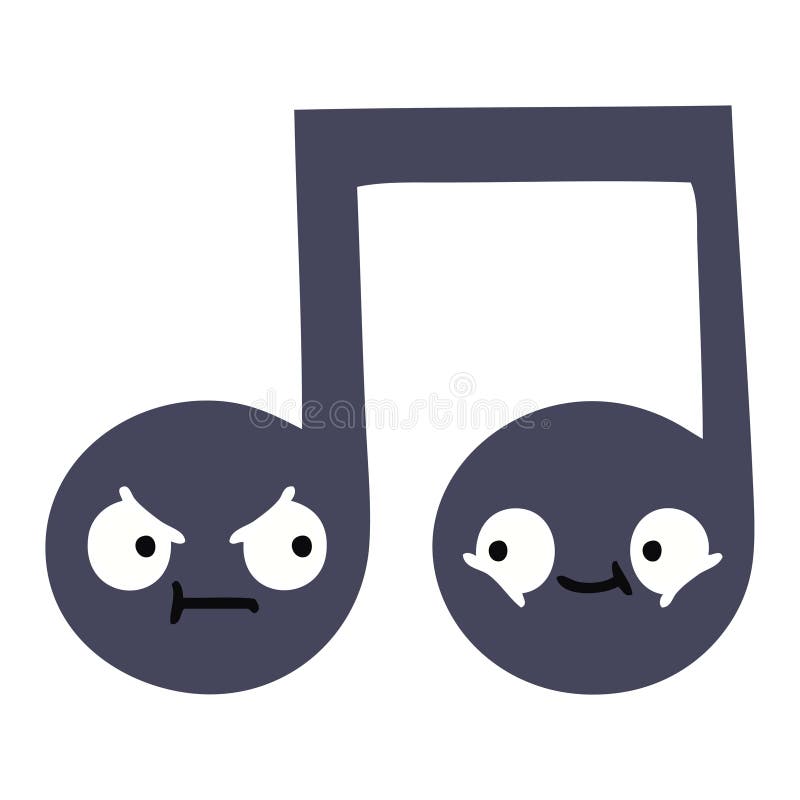 Cartoon Musical Note Music Song Cute Illustration Retro Freehand Free ...