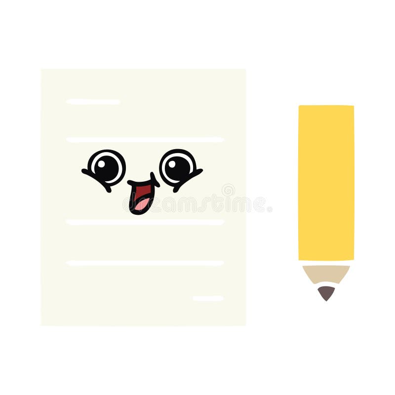 A Creative Flat Color Retro Cartoon Test Paper Stock Vector ...