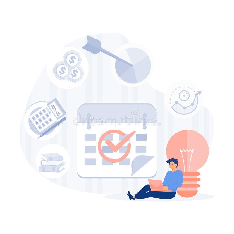 Creative Flat Design for Web Banner. Business Workflow, Stock Vector ...