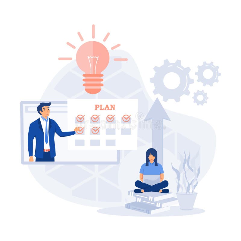 Creative Flat Design for Web Banner. Business Workflow, Stock Vector ...