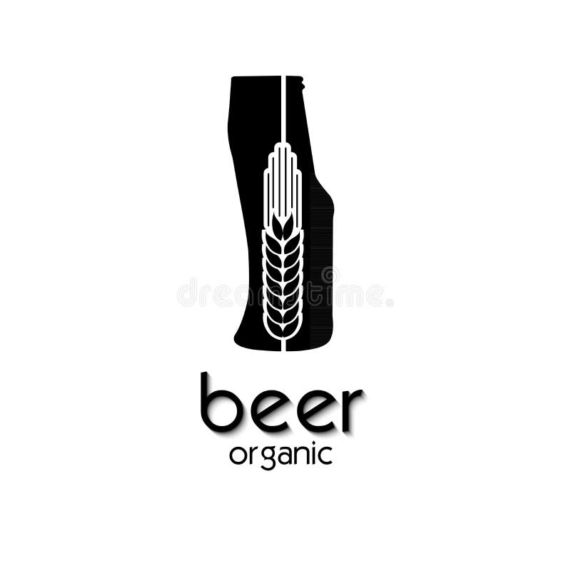 Creative Flat Icon Design Barley Beer. Sign or Symbol Stock Vector ...