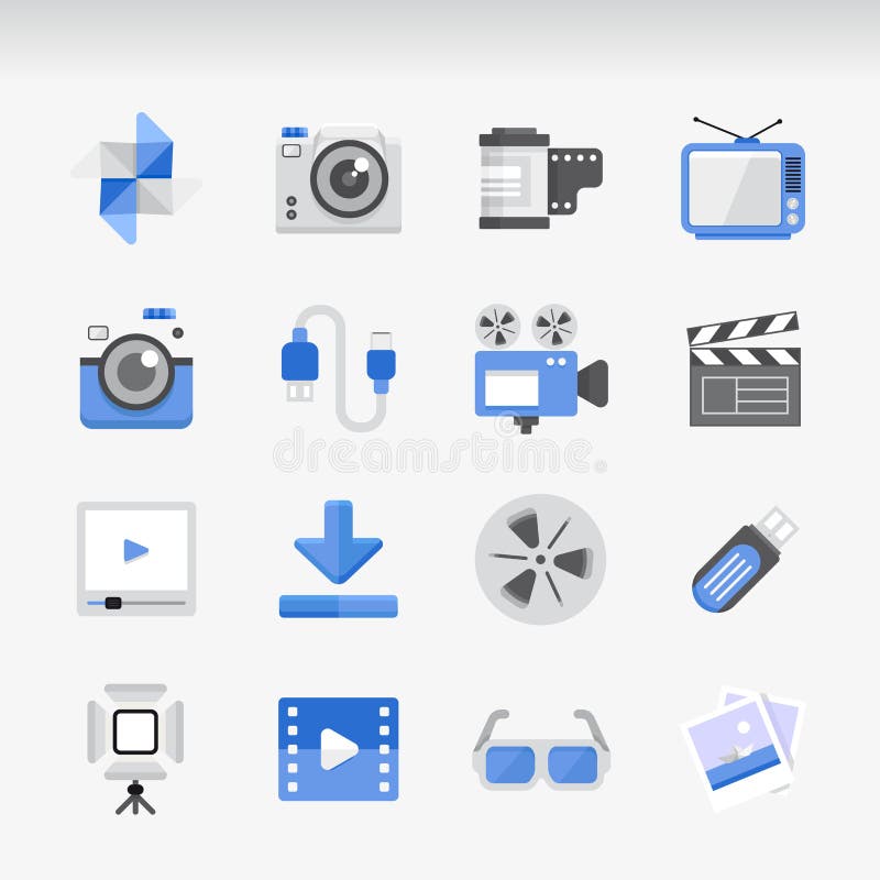 Creative Flat icon set stock vector. Illustration of creative - 66179926