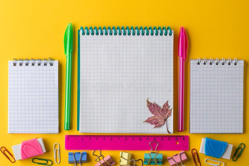 Back To School. Notepad With School Supplies. Picture Image: 21135808