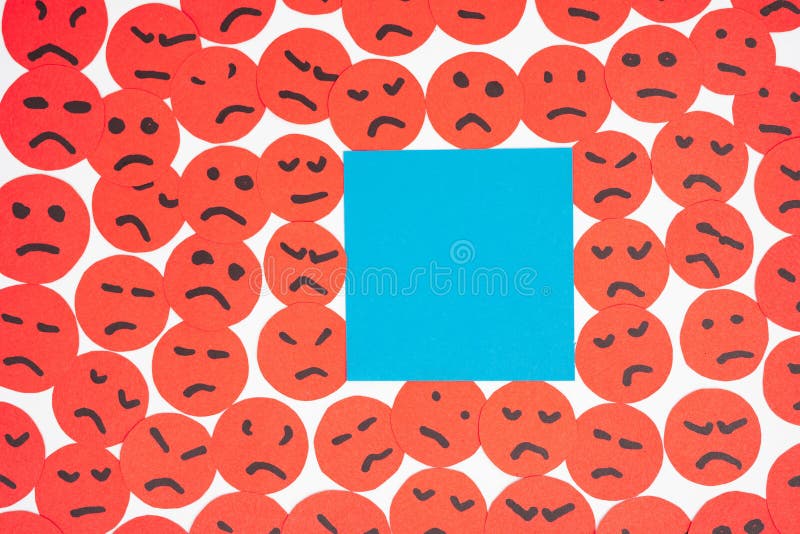 Creative Flat Lay Layout Made of Paper Faces and Sticker about Being ...