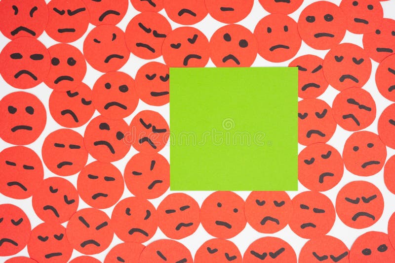 Creative Flat Lay Layout Made of Paper Faces and Sticker about Being ...