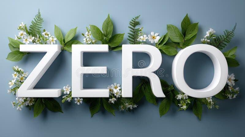 Creative Flat Lay Showing the Concept of Zero Waste with Cut Paper ...