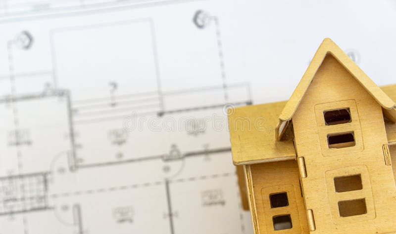 Creative Flat Lay Top View Blueprints Architectural Flat Project Plan ...