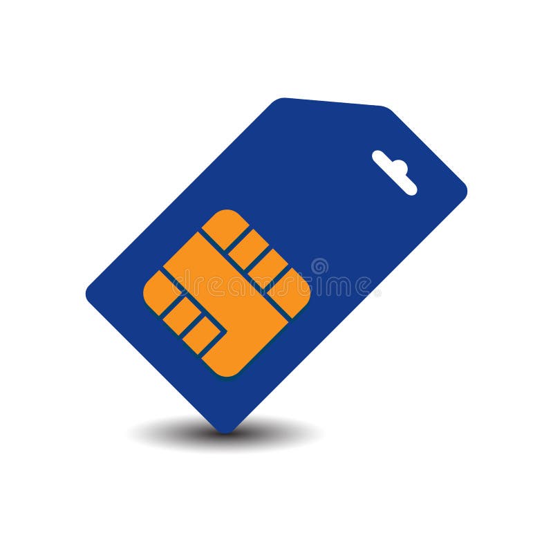 Creative Flat Mode Phone Sim Card Logo Icon Vector Illustration Stock ...