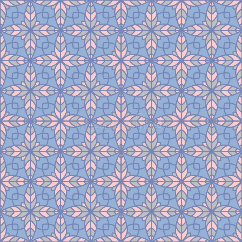 Creative Floral Geometry Seamless Vector Tile Pattern. Abstract Flower ...